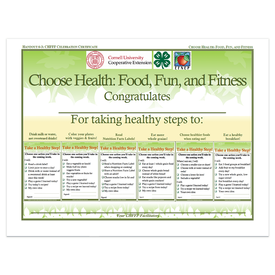 Choose Health: Food, Fun, and Fitness Handout Bundles – Shop 4-H