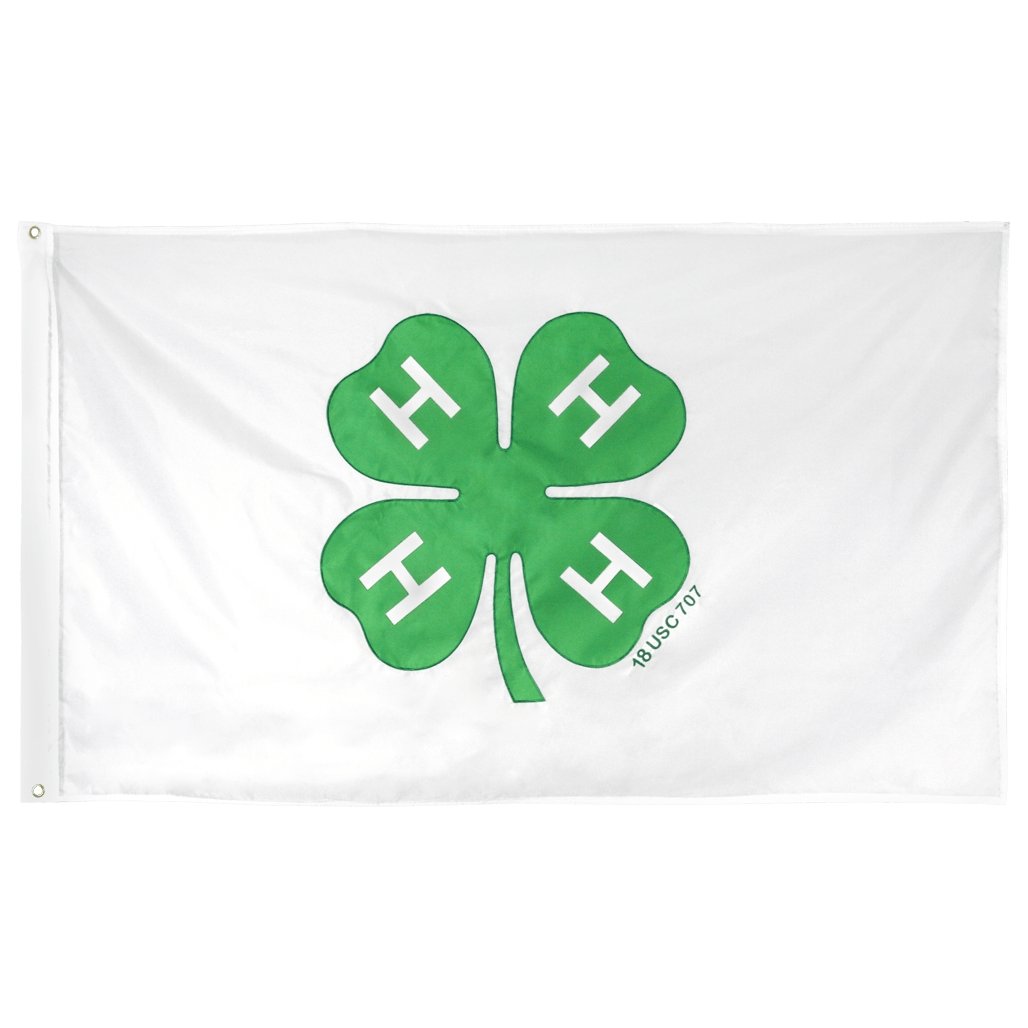 4-H Flag - 3’ x 5’ with Grommets – Shop 4-H
