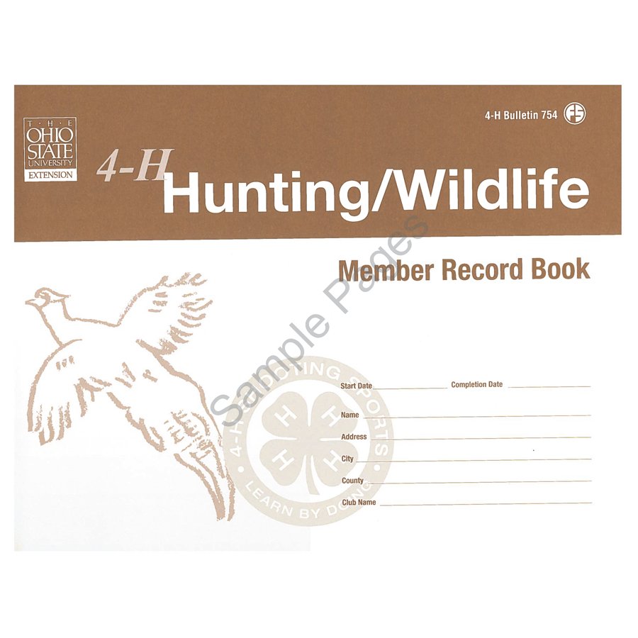 4-H Hunting/Wildlife Member Record Book – Shop 4-H