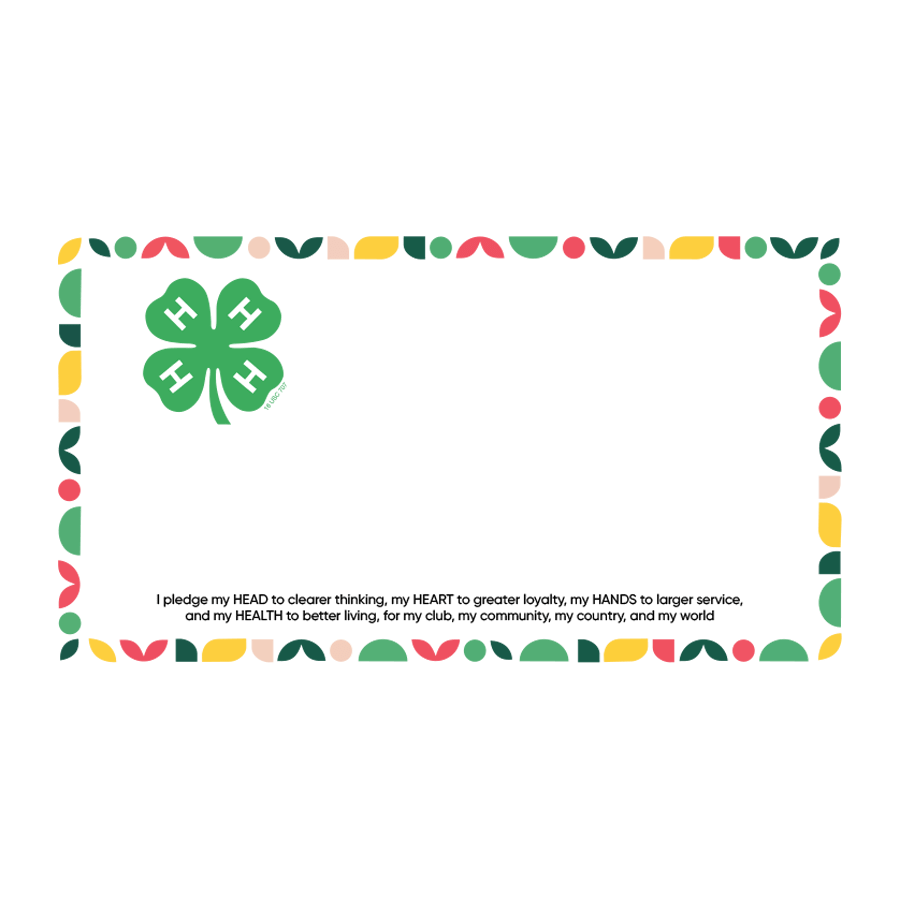 4-H Stall Plate with Colorful Border – Shop 4-H