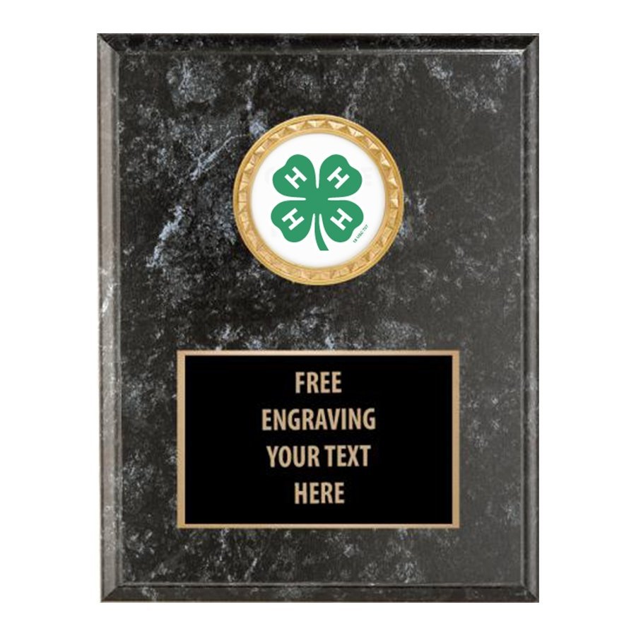 5" x 7" Dark Marbled 4-H Plaque – Shop 4-H