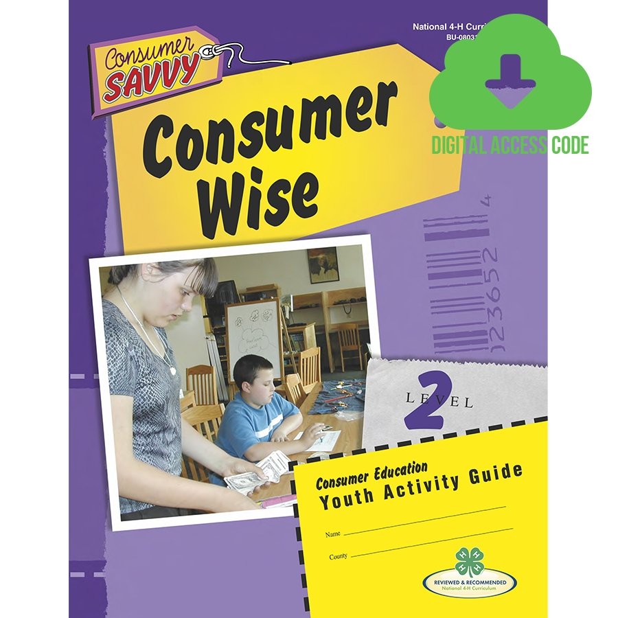 Consumer Savvy Level 2: Consumer Wise Digital Access Code – Shop 4-H