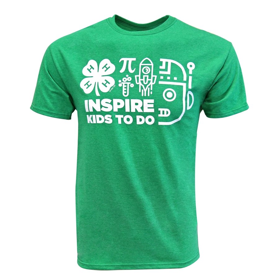 Custom Green Inspire Kids To Do 4-H STEM Tee - Minimum of 12 Mixed Siz ...