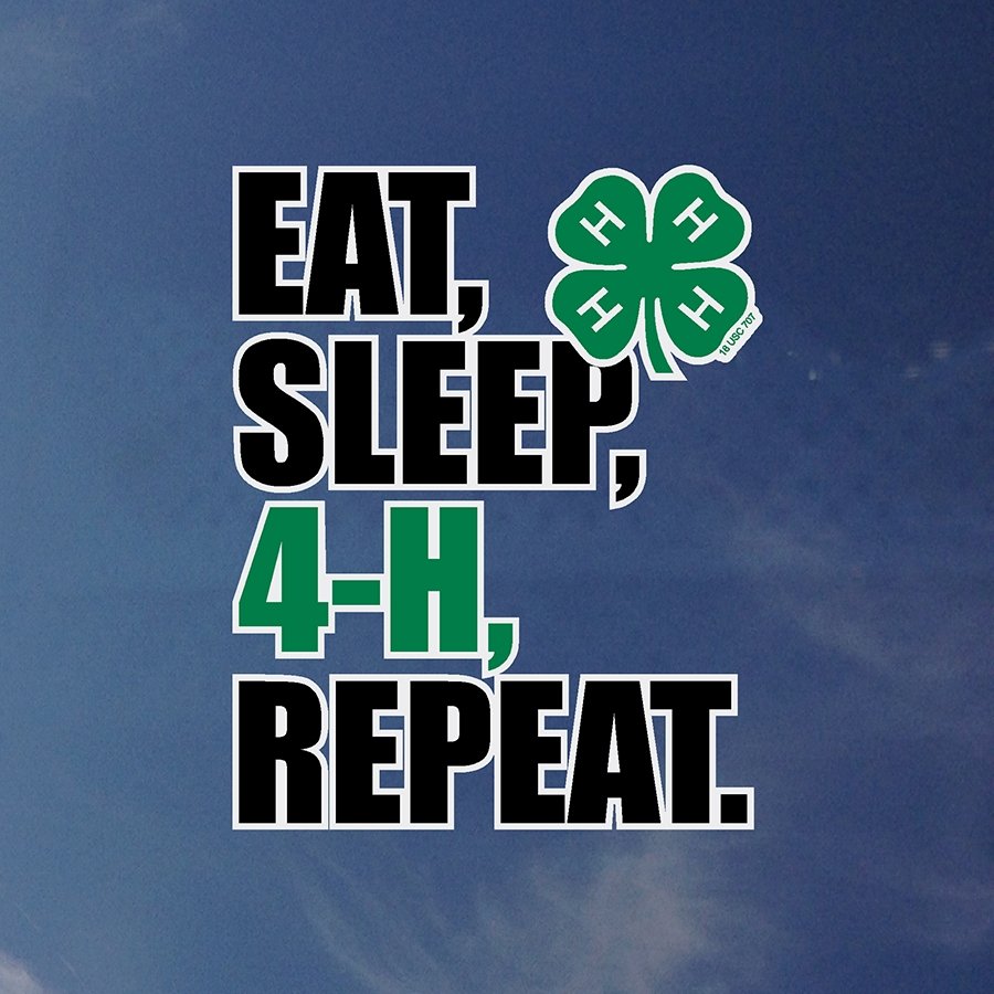 Eat, Sleep, 4-H, Repeat Decal – Shop 4-H
