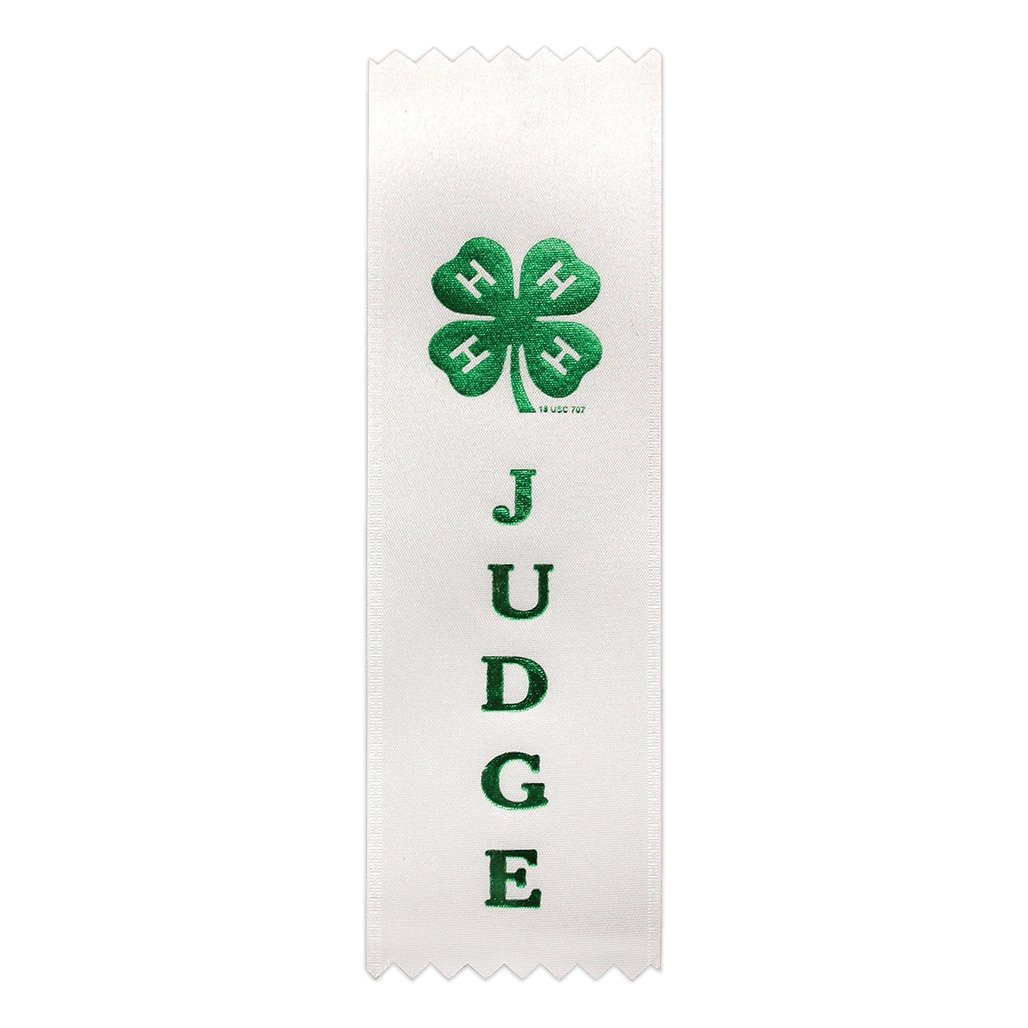 Identification White Judge Ribbon – Shop 4-H