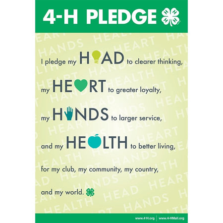 Laminated Pledge Poster – Shop 4-H